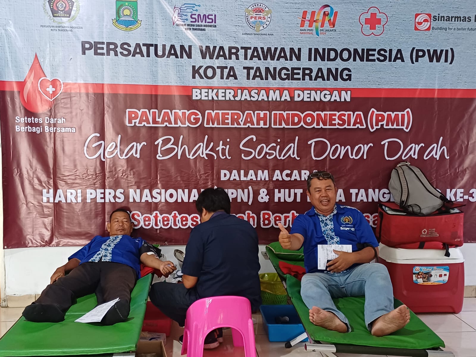Peringati HPN dan HUT ke-31 Kota Tangerang, PWI Gelar Baksos Donor Darah – Sekilasbanten